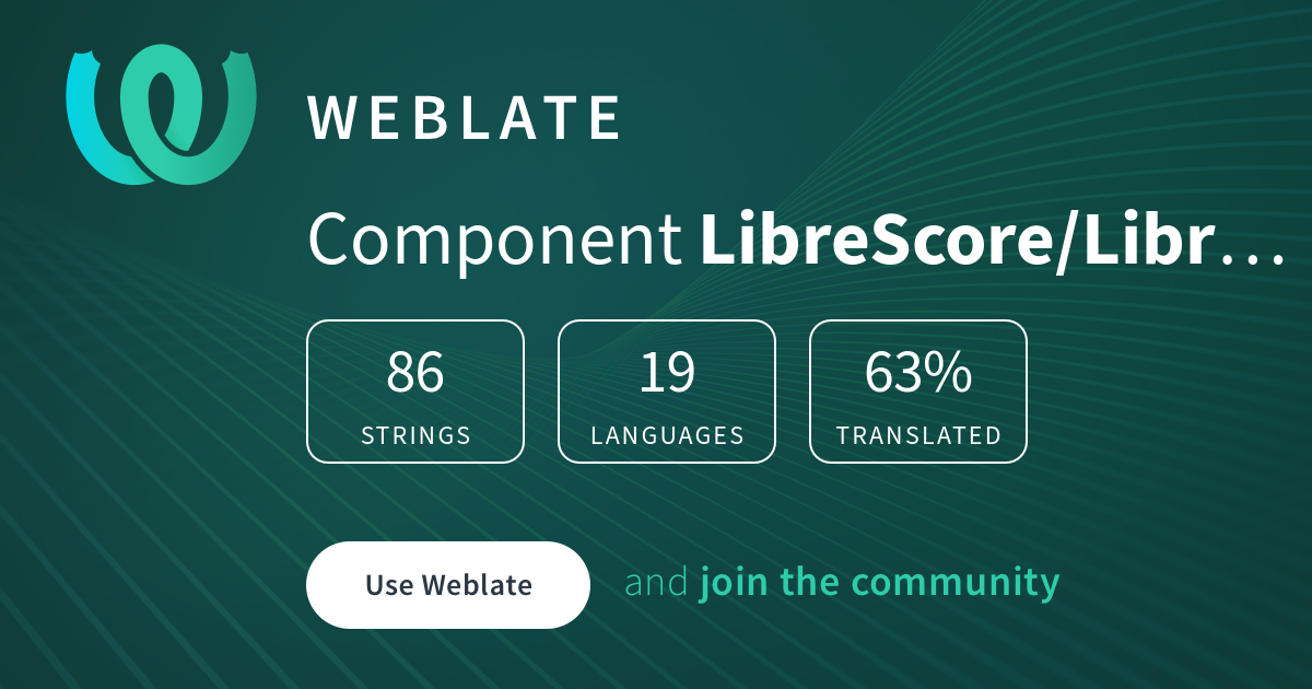 LibreScore/LibreScore Documentation @ Weblate